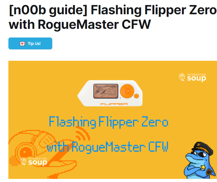 [フリッパーゼロ] Rogue Master (Flipper Zeroの拡張) - ラズどろキック